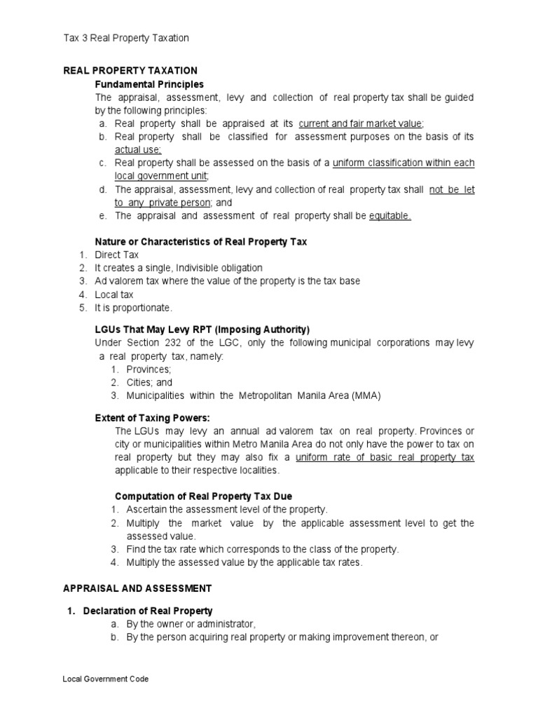 Real Property Tax Assessment Guidelines | PDF | Property Tax | Taxes