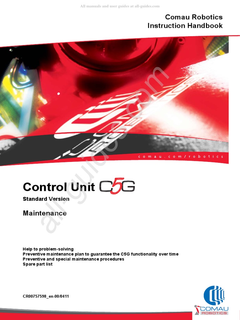 Comau Robotics c5g User Maintenance Manual 103 | PDF | Robot | Robotics