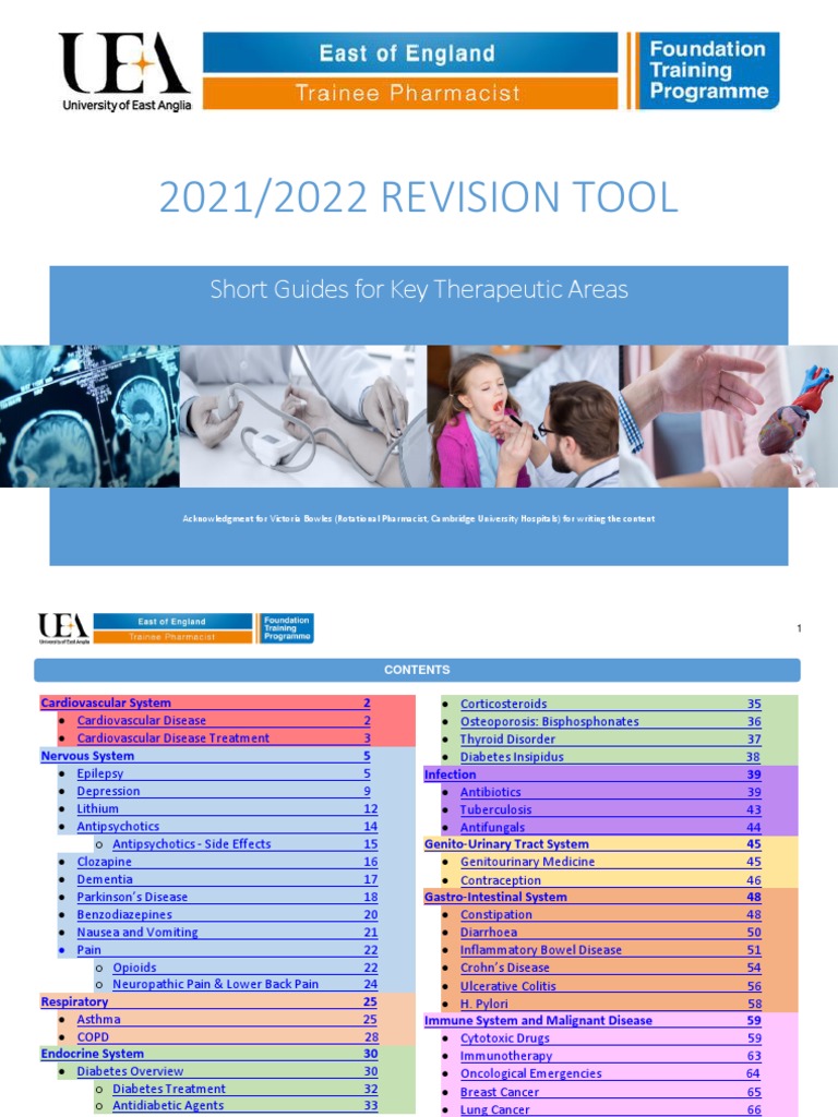 UEA Revision Tool 21-22 | PDF | Drugs | Pharmacology