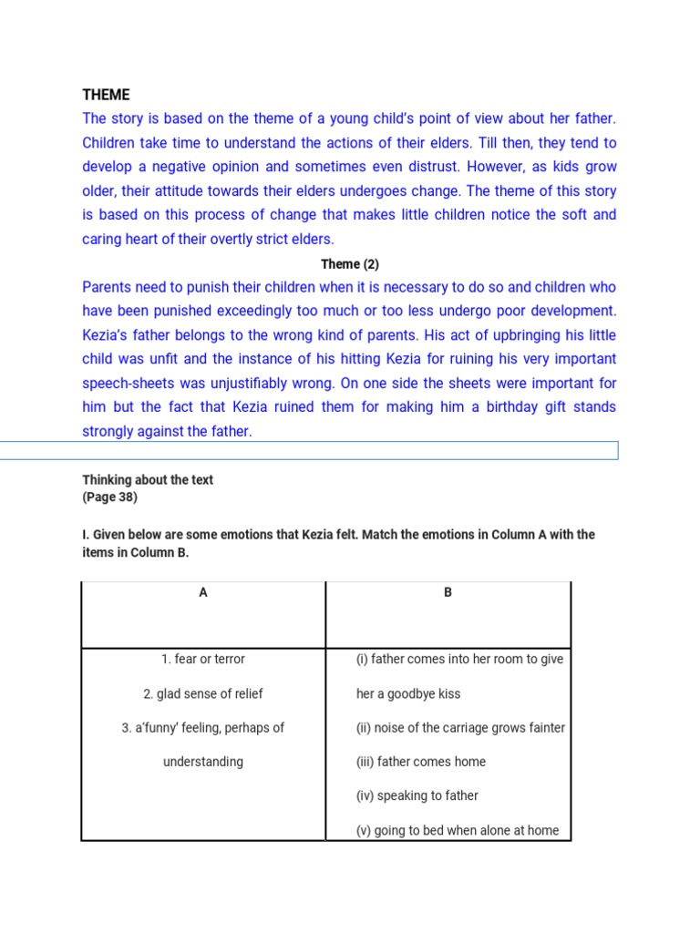 The Little Girl Class 9th | PDF | Stuttering