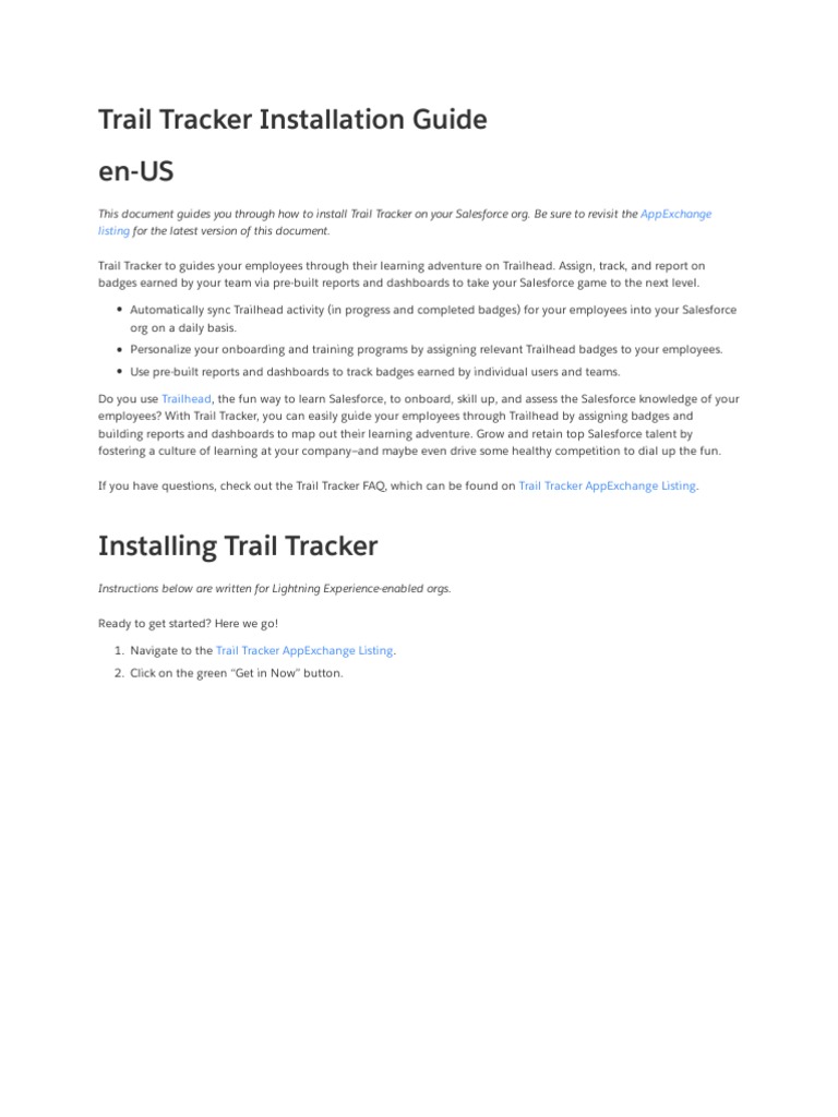 Trail Tracker Installation Guide | PDF | User (Computing) | Login