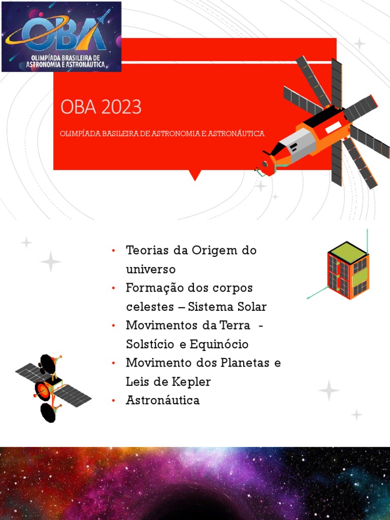 Aulão OBA 2023 | PDF | Grande explosão | Órbita