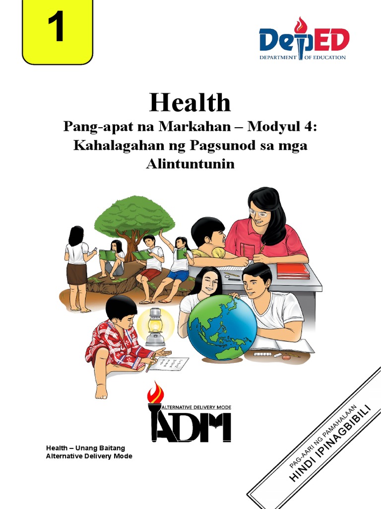 Health 1 - Q4 - M4 - Kahalagahan NG Pagsunod Sa Mga Alintuntunin | PDF