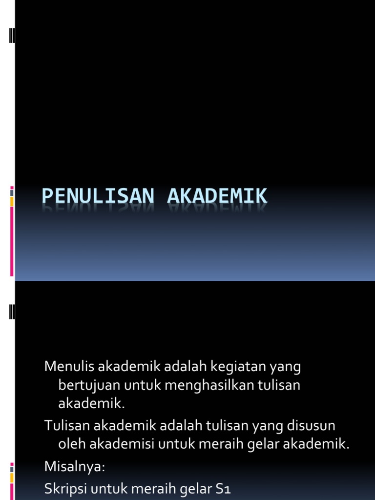 Penulisan Akademik-Mbif 2020 | PDF