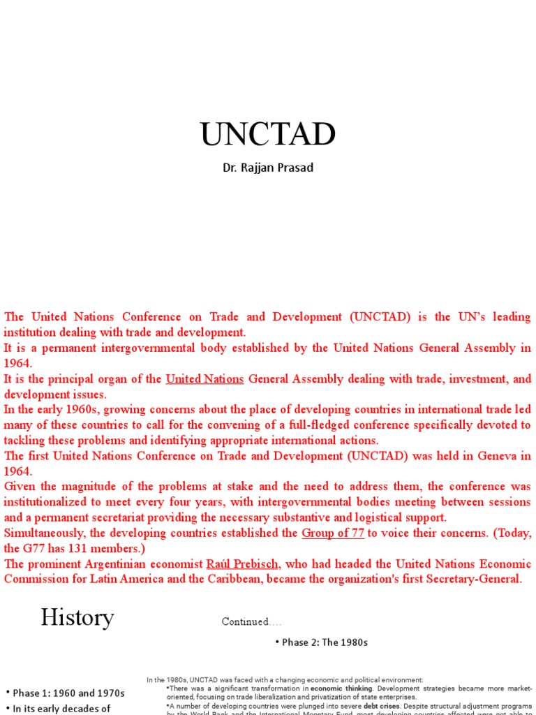 UNCTAD | Download Free PDF | United Nations Conference On Trade And ...