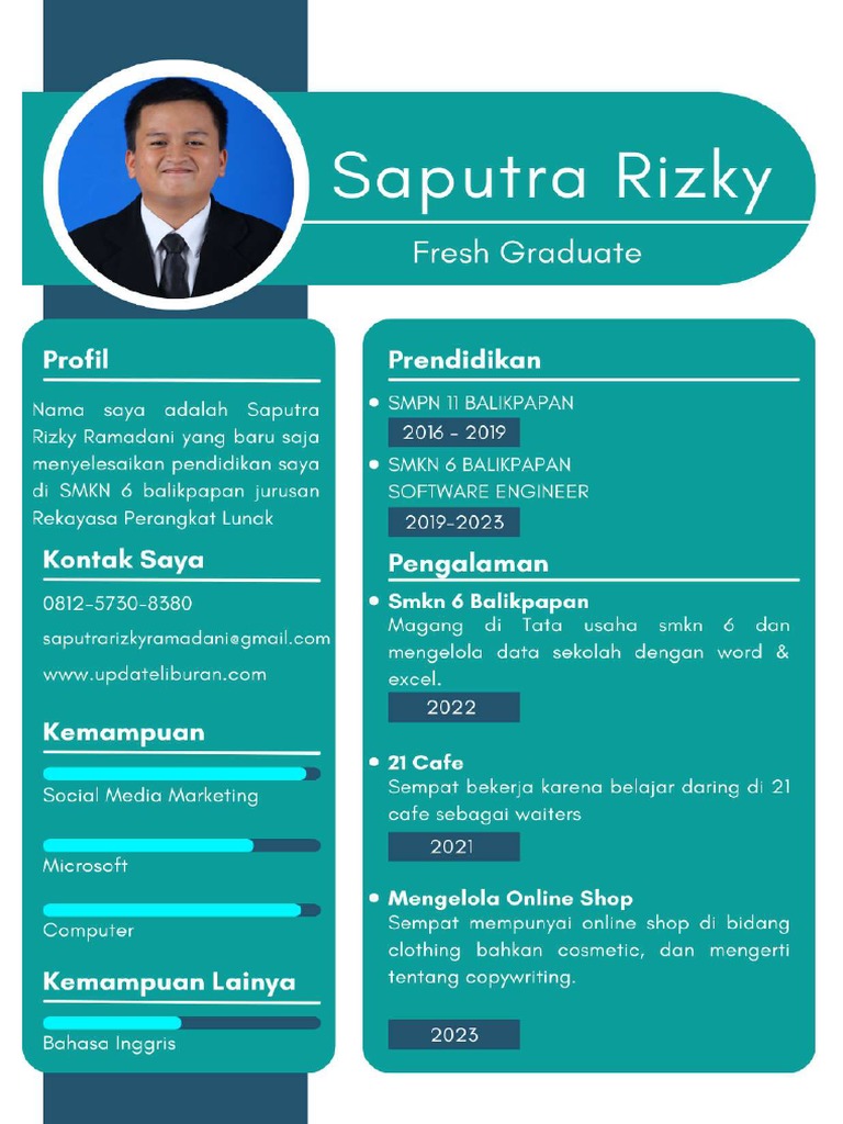 CV Saputra Rizky Ramadani | PDF