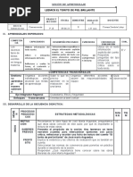 3°-4°-5° Sesión de Aprendizaje 1-Sem.1-El Peru Lee | PDF