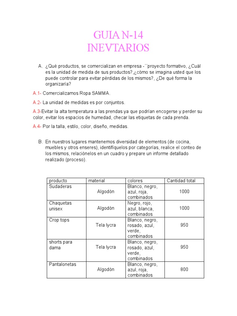 GUIA N4 Inventarios.5 | PDF | Inventario | Contabilidad