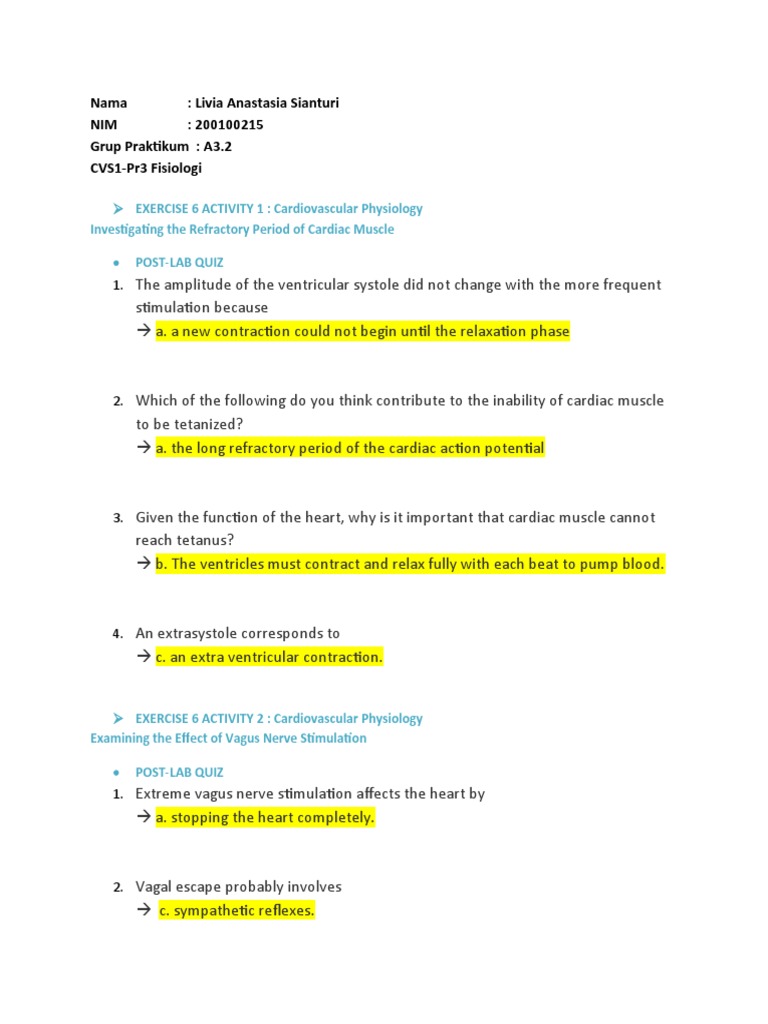 Livia A Sianturi - CVS1-Pr3 Fisio | PDF