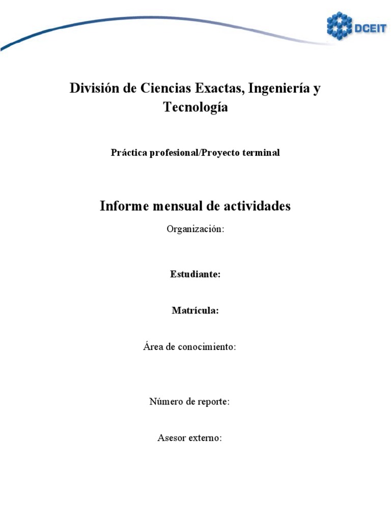 Plantilla Informe Mensual TM | PDF