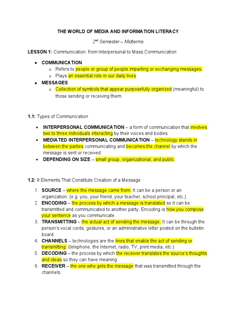 Lesson 1 - Mil | PDF