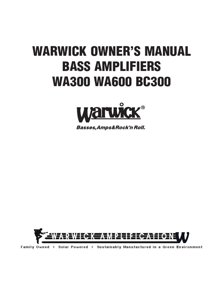WA300-600 BC300 Manual English 1 | PDF | Amplifier | Equalization (Audio)