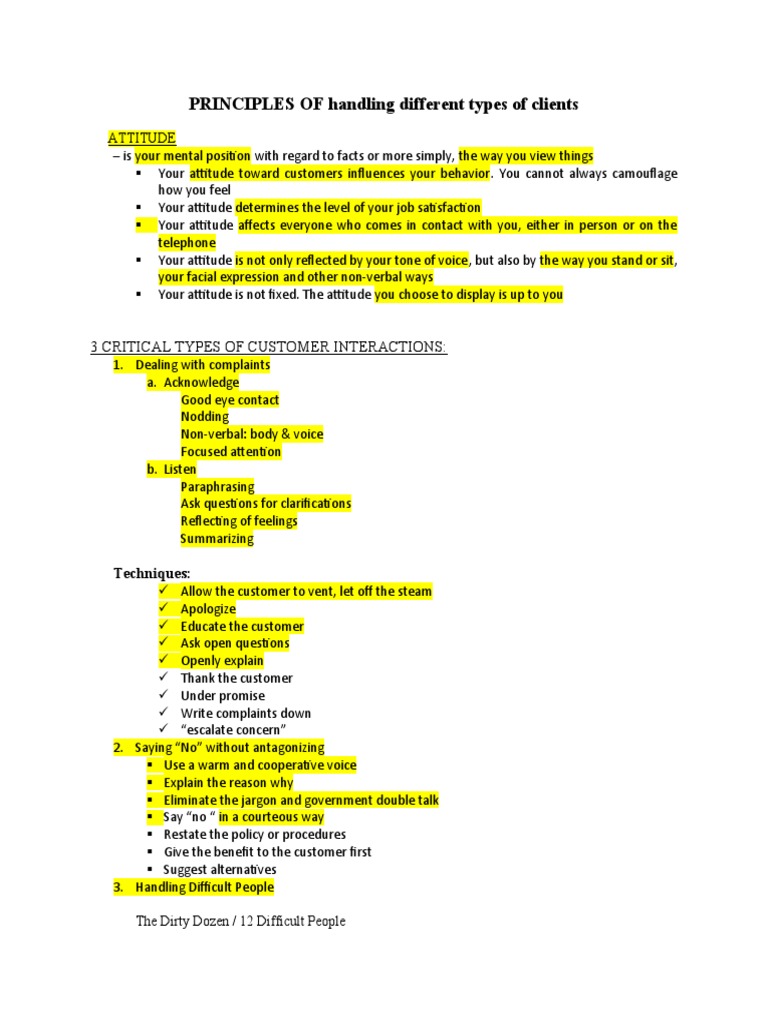 4.different Types of Clients | PDF | Attitude (Psychology) | Nonverbal ...