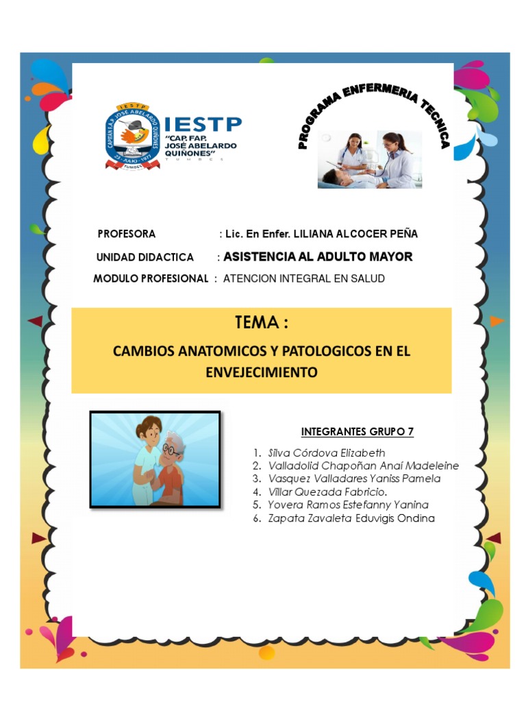 Cambios Anatomicos y Patolo Envejeci | PDF | Enfermería | Vejez