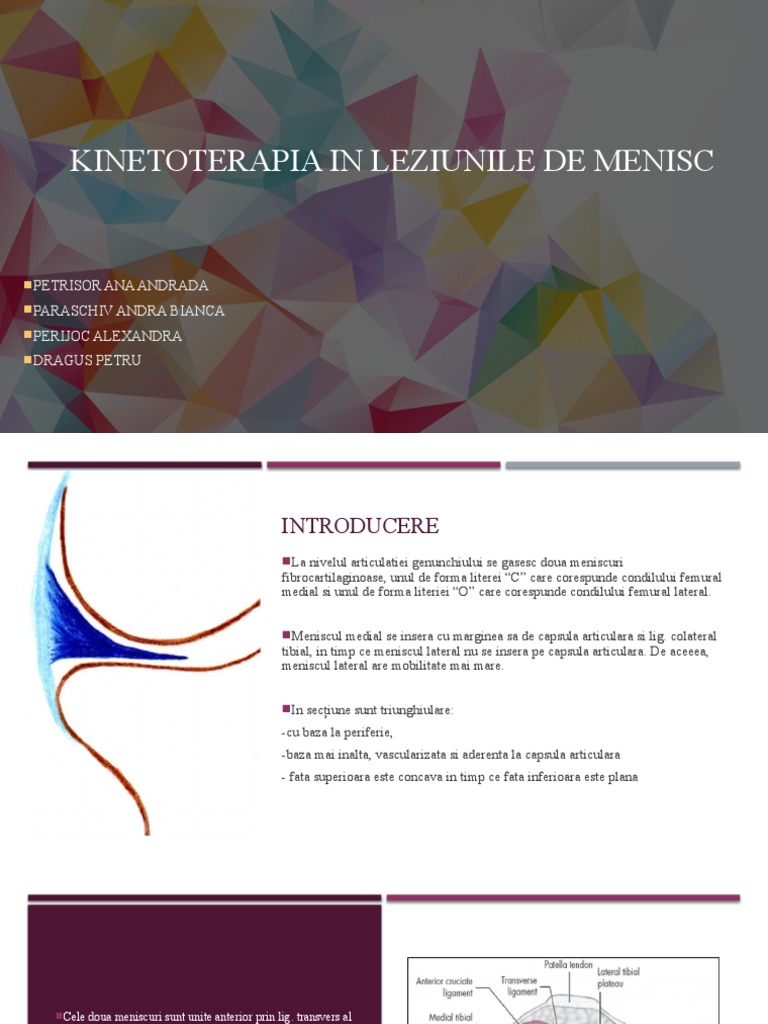 Kinetoterapie in Leziunile de Menisc | PDF