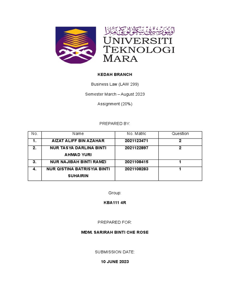 Law299 4r GP Assignment | PDF | Damages | Civil Law (Legal System)