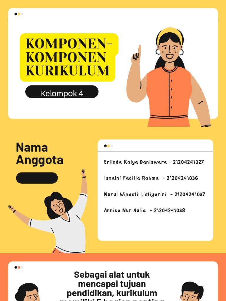 Kelompok 4 Komponen-Komponen Kurikulum | PDF