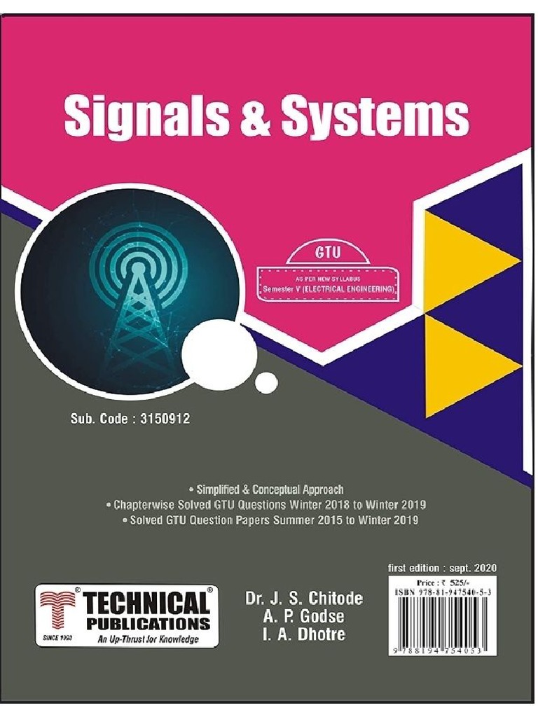 SIGNAL and SYSTEM - Technical Publication - 3150912 | PDF