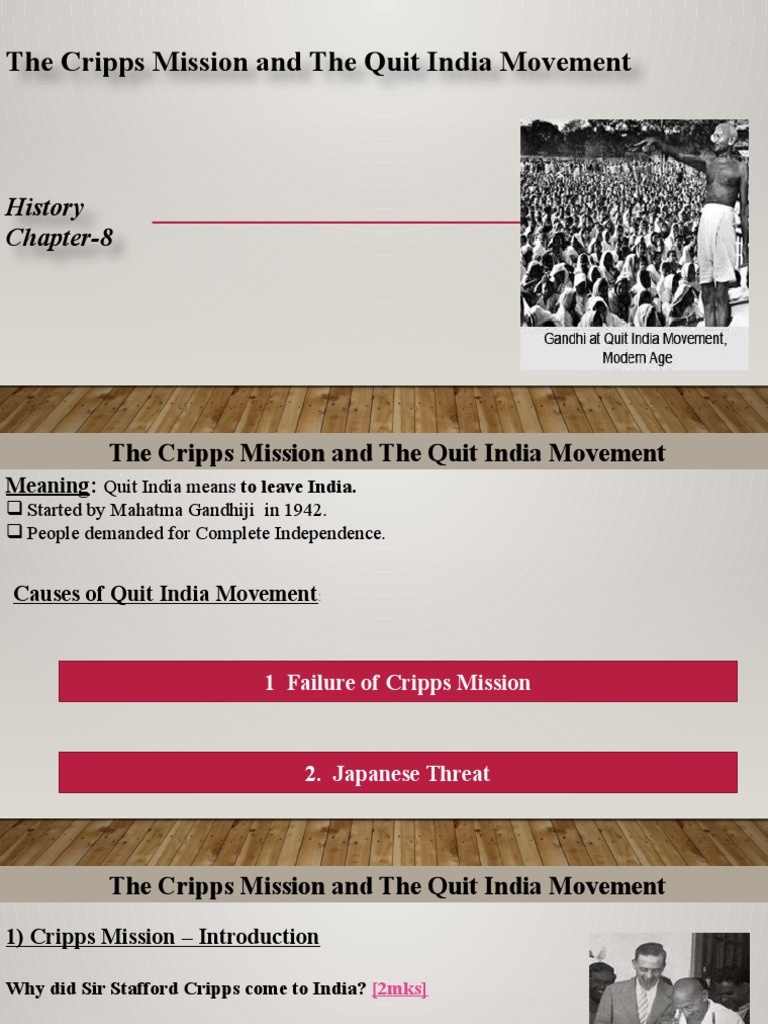 Class X - History-Chapter 8-The Cripps Mission and The Quit India ...