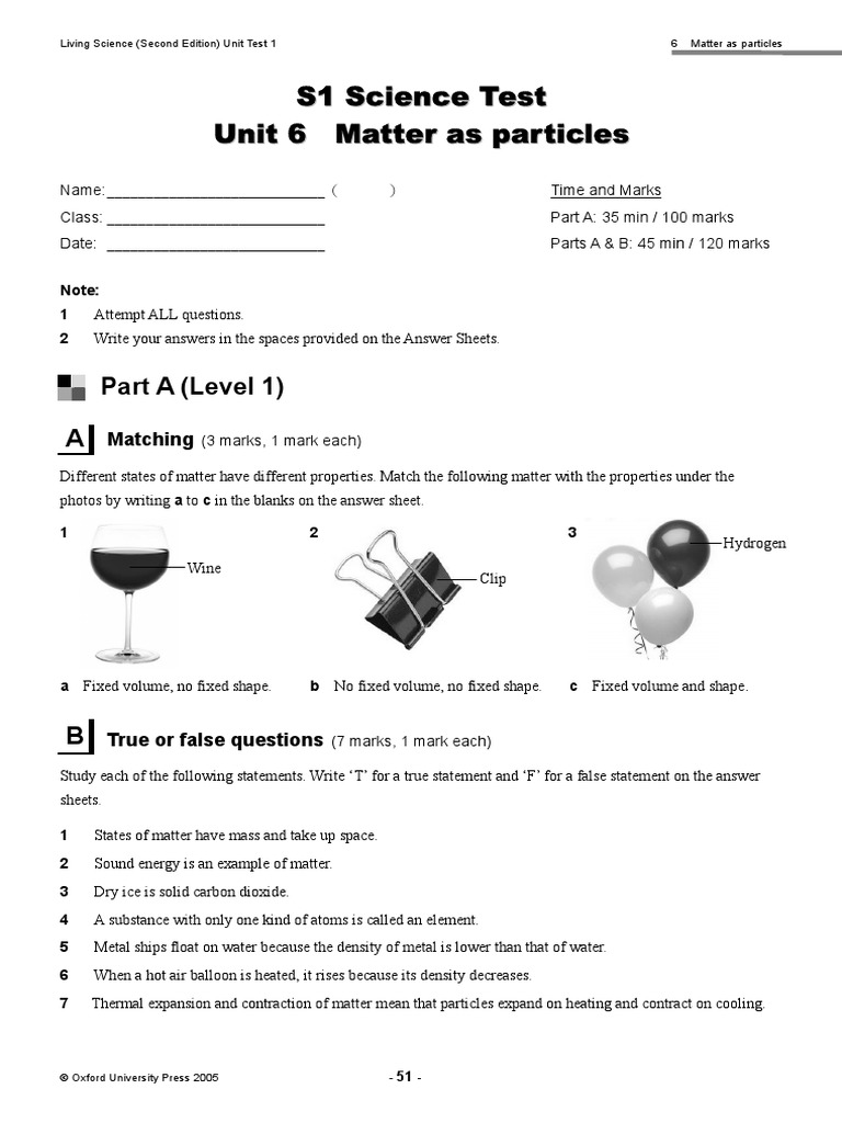 06 Matter As Particles | PDF | Gases | Water