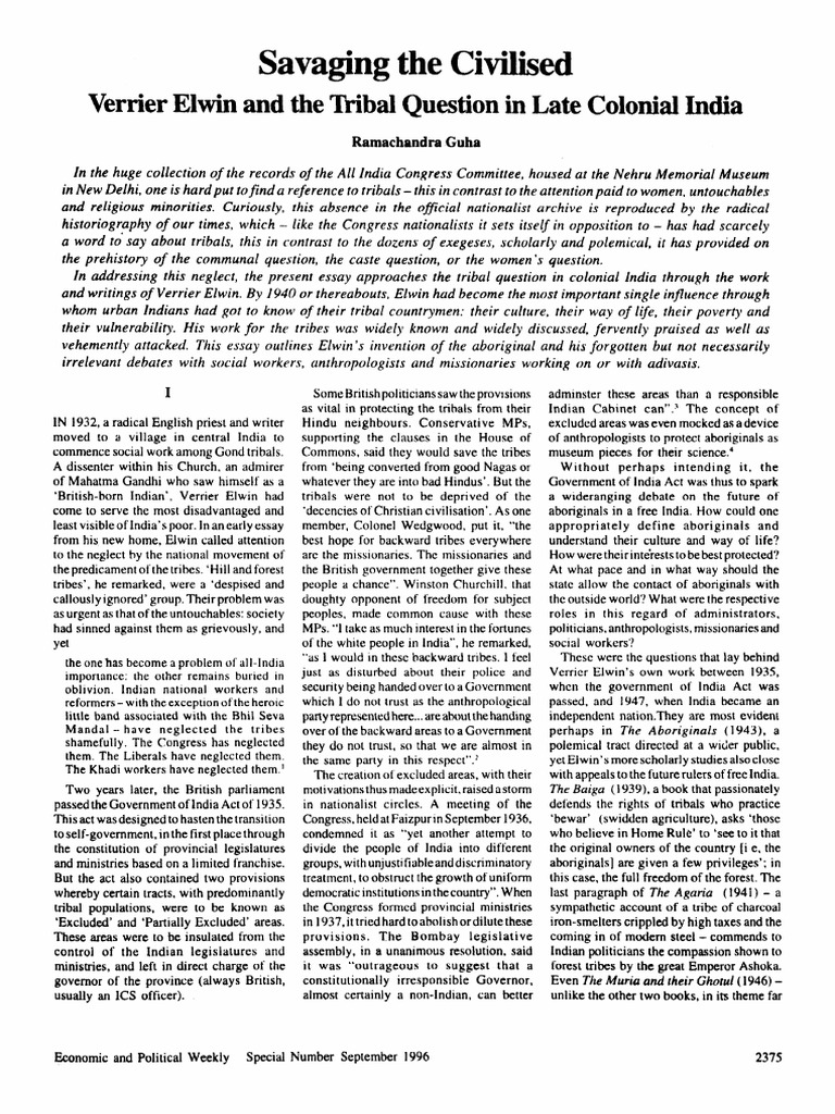 Savaging The Civilised | PDF | Social Science | History