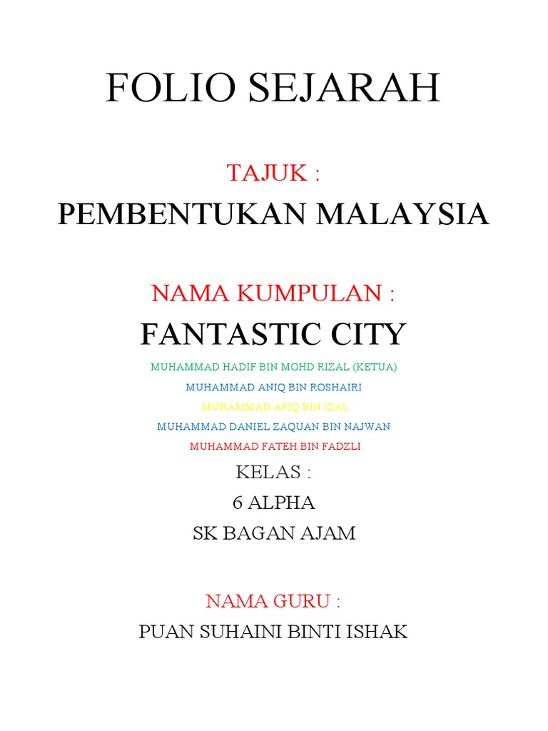 Folio Sejarah Hadif | PDF