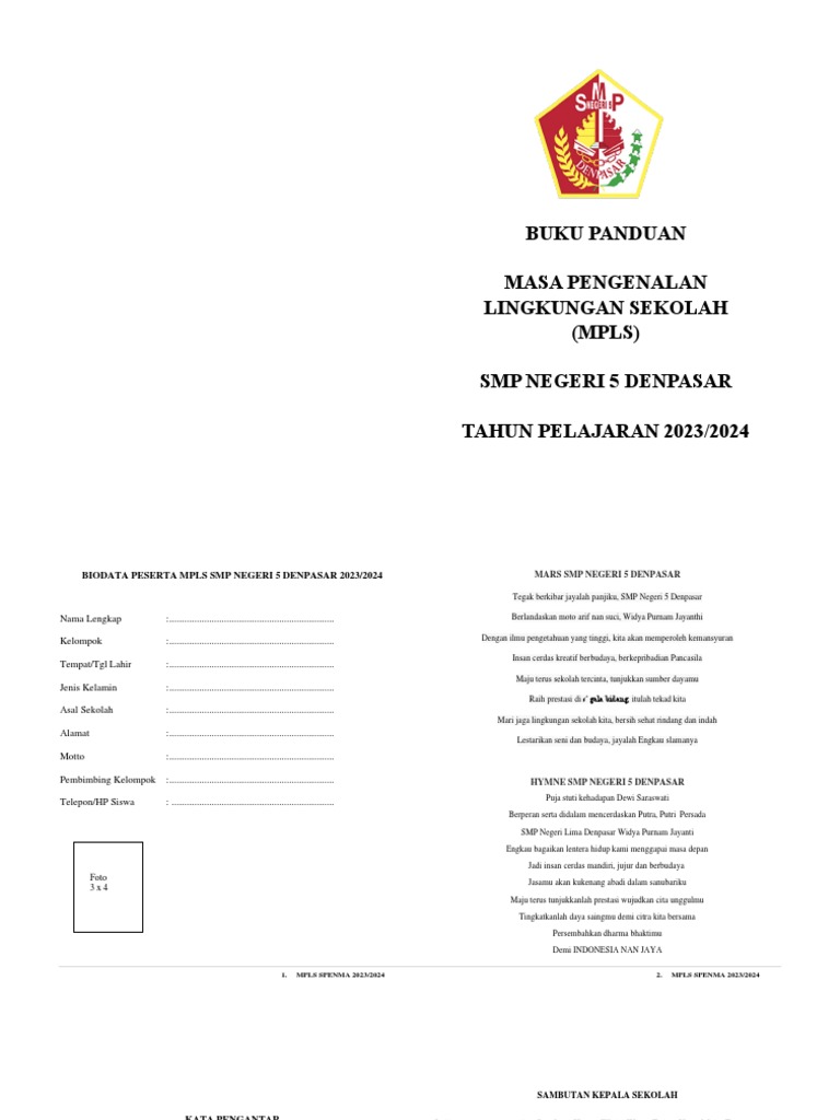 Buku MPLS 2023 2024 | PDF