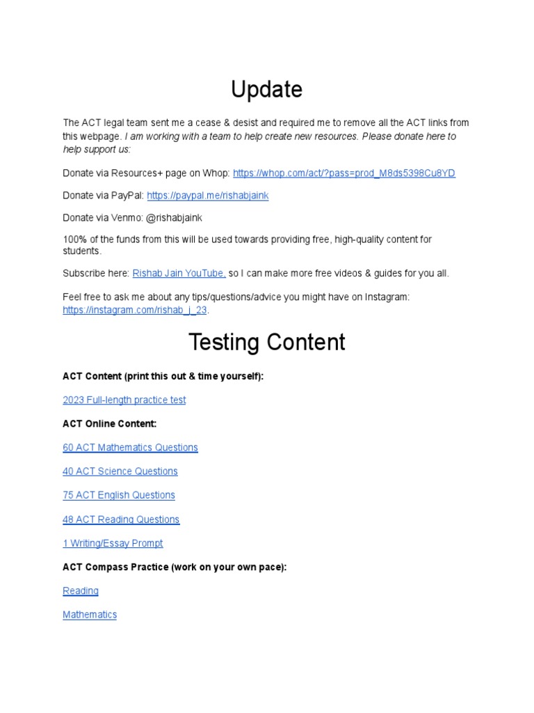 Rishab Jain ACT | PDF