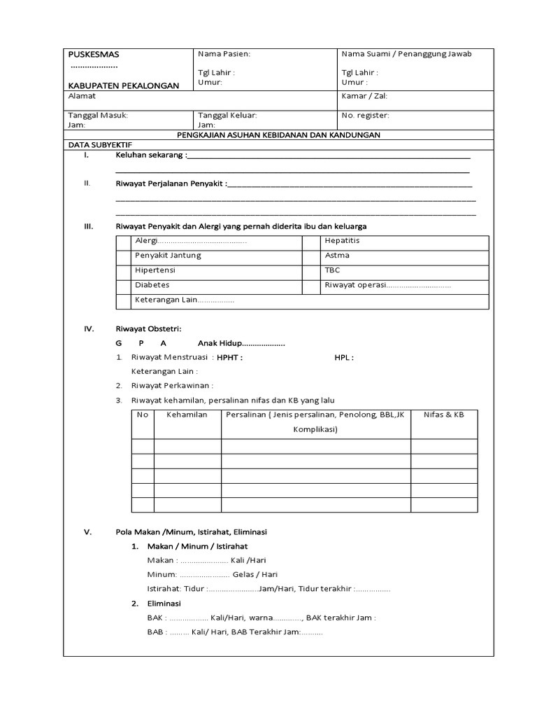 Anamnesa-Status PSN | PDF