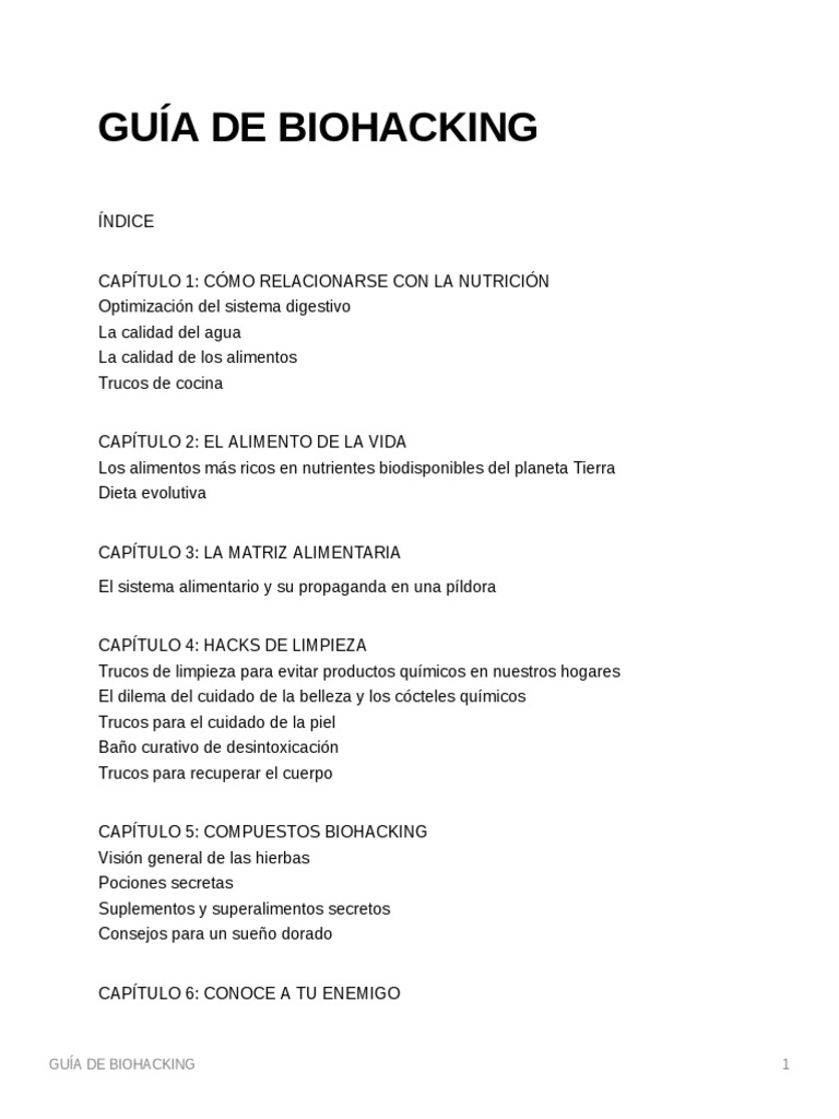 Gua de Biohacking | PDF