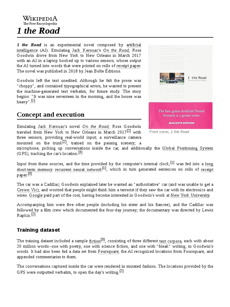 1 The Road | PDF | Artificial Intelligence | Intelligence (AI) & Semantics