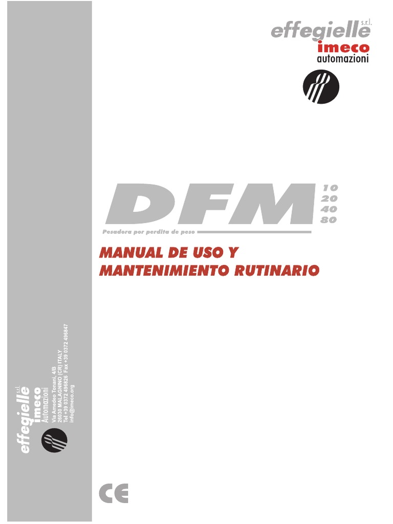 Manual de Uso DFM | PDF | Tornillo | Electrónica