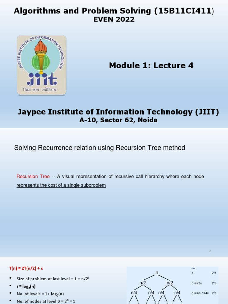 Module 1-Lecture4 | PDF | Mathematical Logic | Computational Complexity Theory