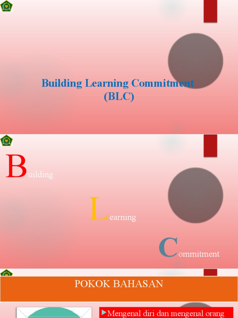 Building Learning Commitment (BLC) | PDF | Karier & Perkembangan | Ilmu Sosial