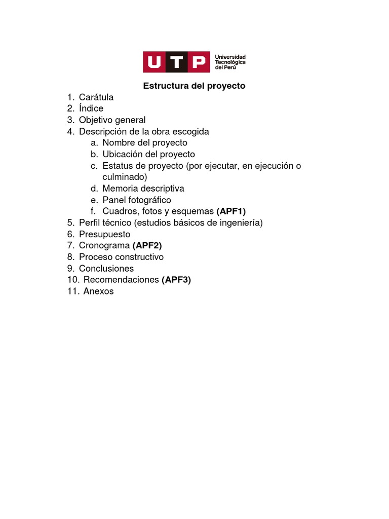 Semana 17 - Documento - Estructura Del Proyecto | PDF