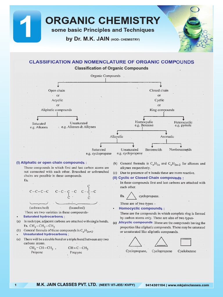 ORGANIC CHEMISTRY Some Basic Principles and Techniques NOTES 1 | PDF ...