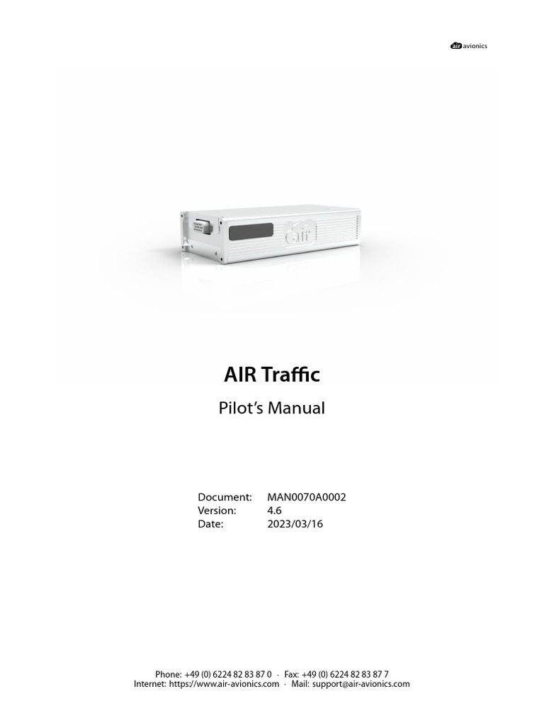 AT-1 Pilot's Manual v4.6 | PDF | Transponder (Aeronautics) | Aviation