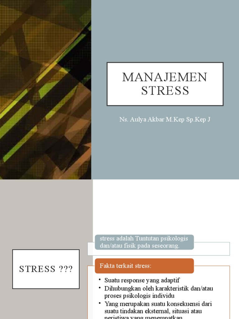 Manajemen Stres: Penyebab dan Penanganan | PDF