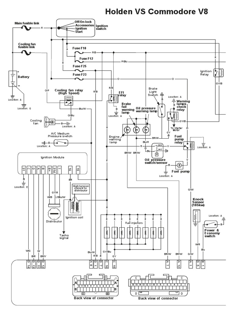 Holden VS Commodore V8: Ignition Switch | PDF | Ignition System | Color