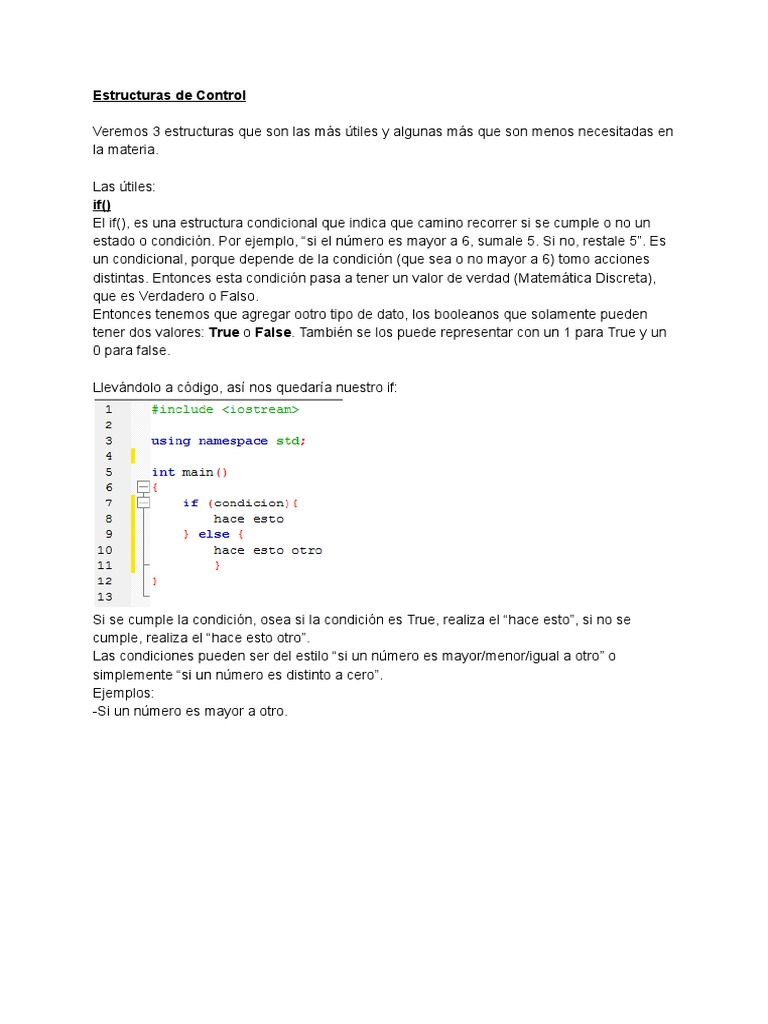 Unidad 3 - Estructuras de Control | PDF | Matemáticas | Ingeniería de ...