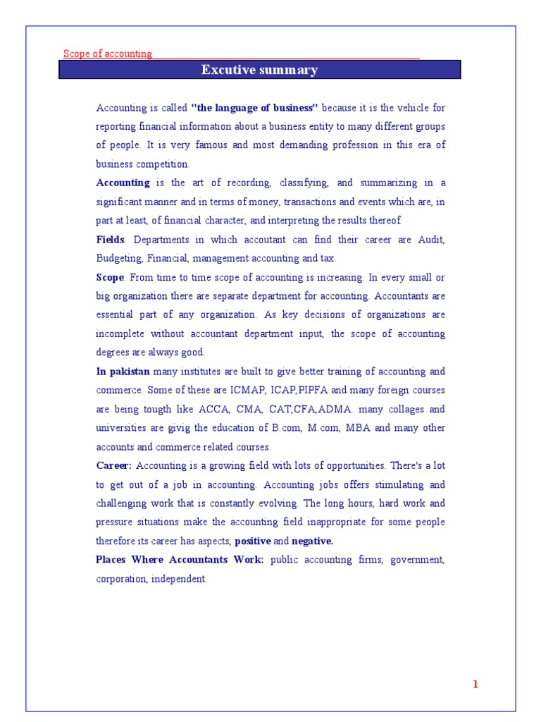 Scope of Accounting 2 | PDF | Accountant | Accounting