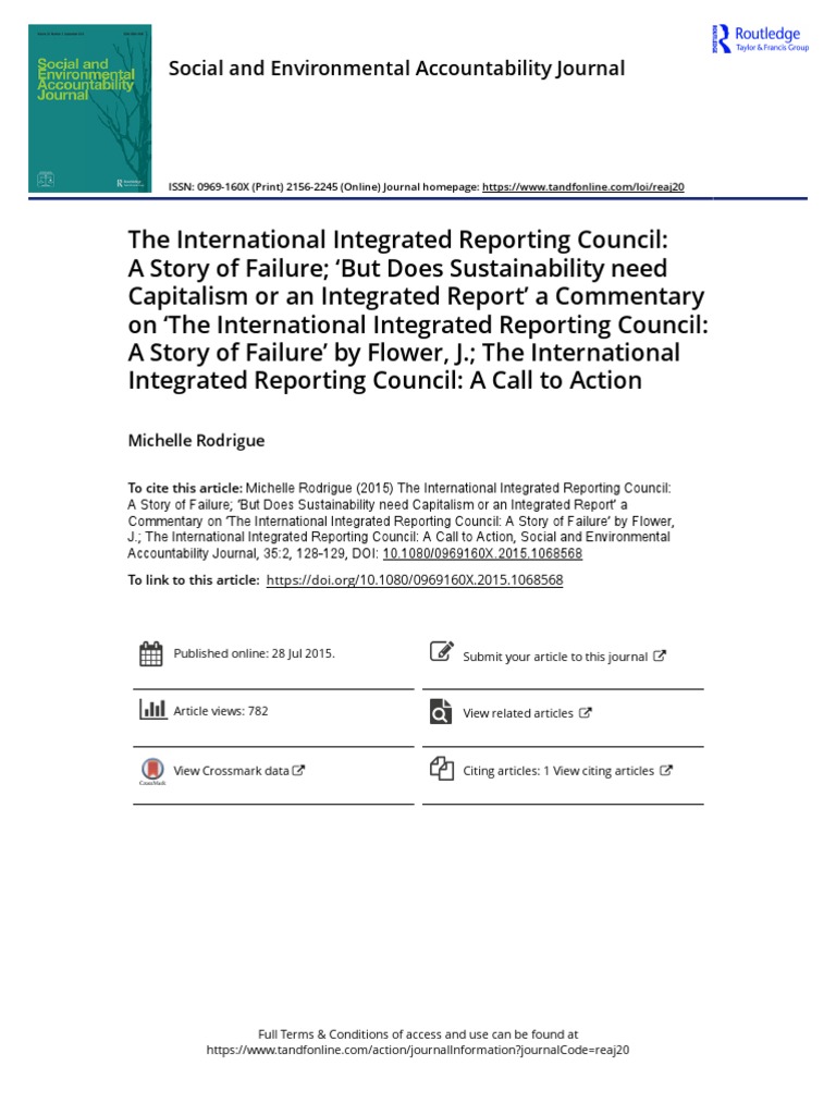 The International Integrated Reporting Council A Story of Failure But ...