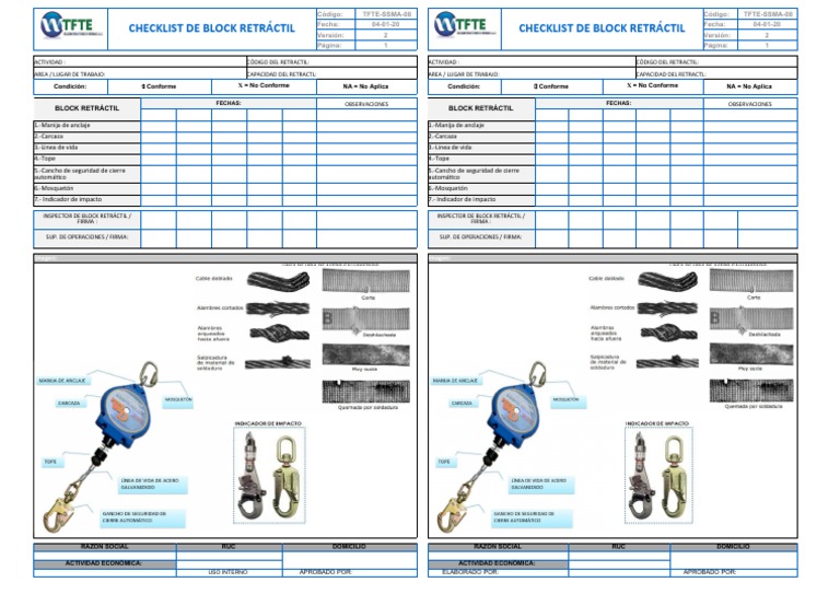CHECKLIST-TAMBOR-RETRACTIL | PDF