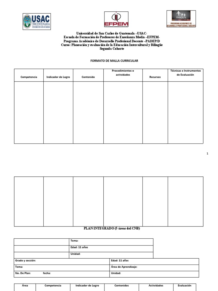 Evaluación Final - Plan Integrado - 5 AREAS CNB | PDF | Evaluación | Multilingüismo