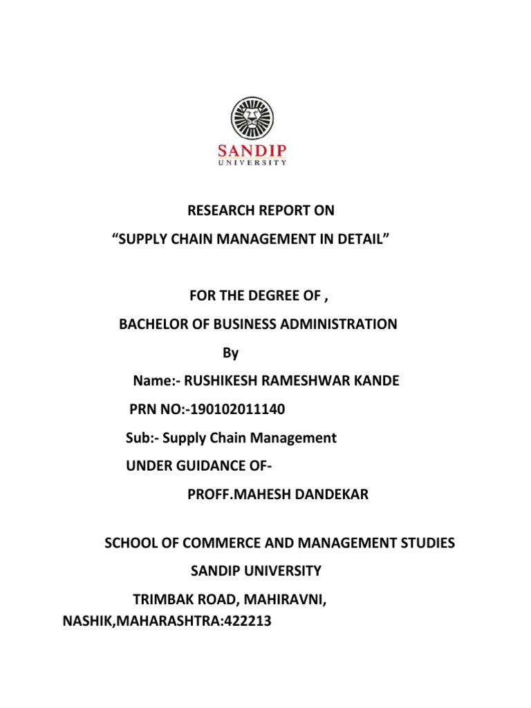 Supply Chain Management Research | PDF | Supply Chain Management ...