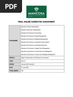 MANCOSA Referencing Guide Dated 01102021 | PDF | Citation | Publishing