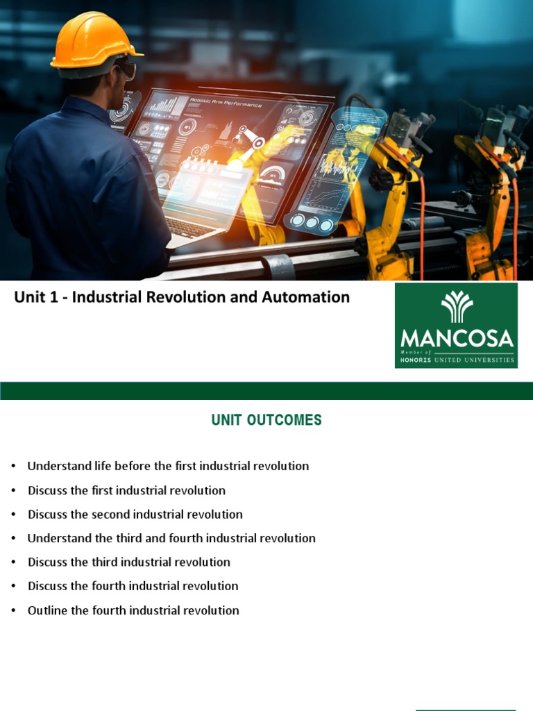 Unit 1 | Download Free PDF | Industrial Revolution | Automation Unit 1 | Download Free PDF | Industrial Revolution | Automation