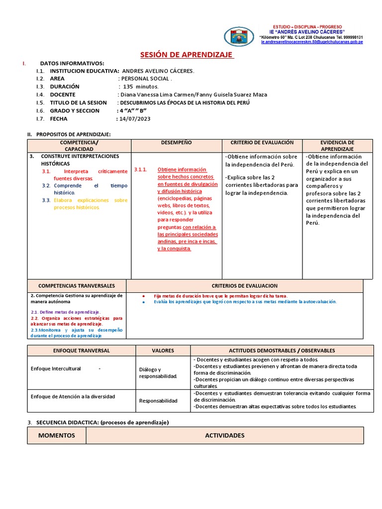 Sa 14 07 P.S 4ab | PDF | Colonización española de las Américas | America latina