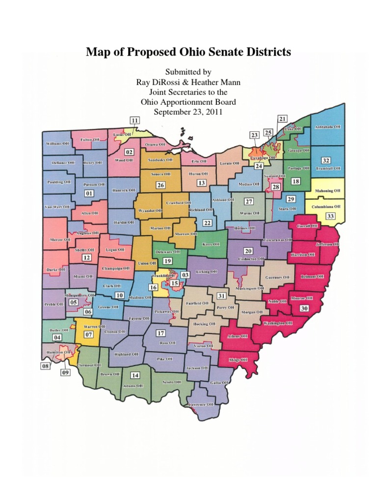 Ohio Senate Districts Map 2011 | PDF | Federal Government Of The United ...