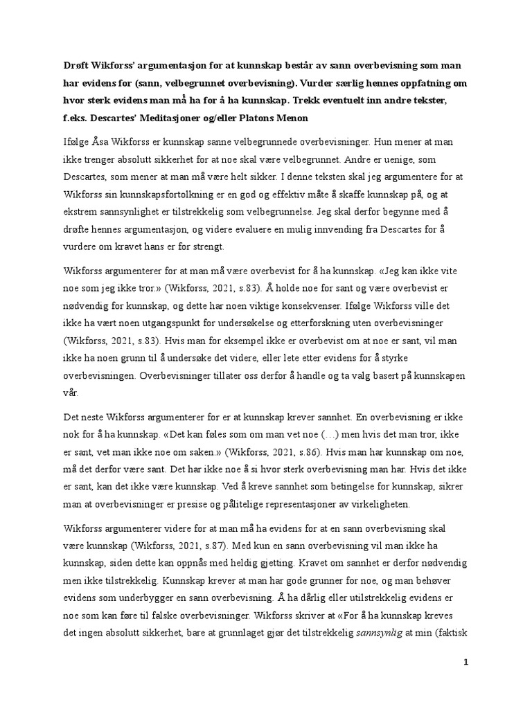 Argumenterende Tekst | PDF